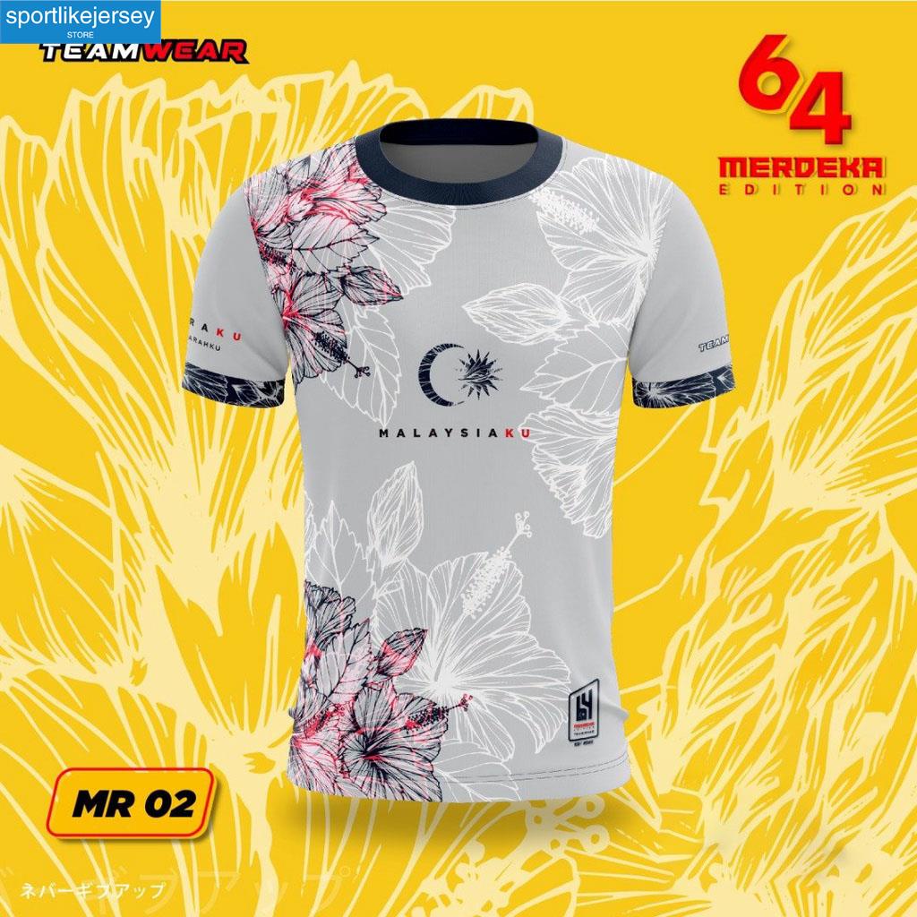 TEAMWEAR MR02 - Merdeka Edition (Bunga Raya) STREET WEAR Jersey ...