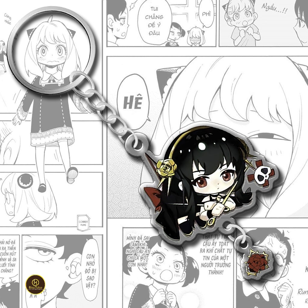 Spy X Family keychain 2 layers chibi anime manga character Loid Yor ...