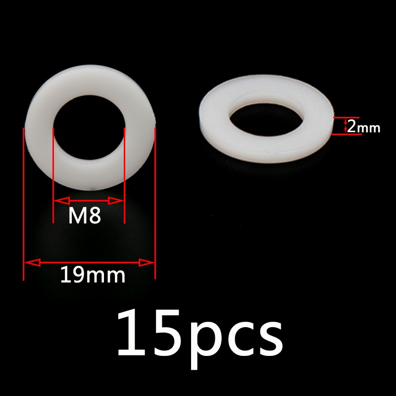 M6 M8 M10 M12 M14 M16 M18 M20 M22 M24 White Nylon Washer Flat Gasket ...