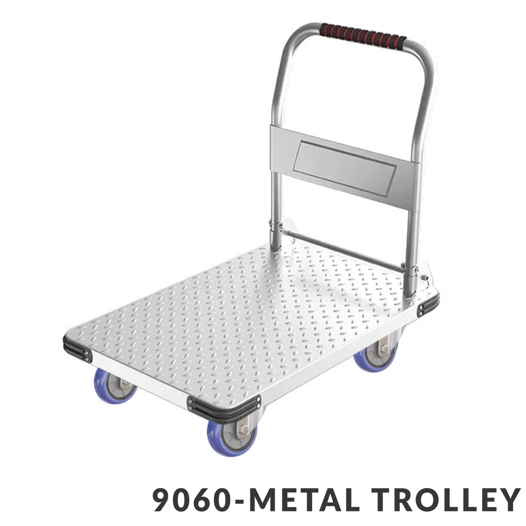 90x60CM Strong Thick Metal Trolley Foldable Heavy Duty Solid Steel with ...