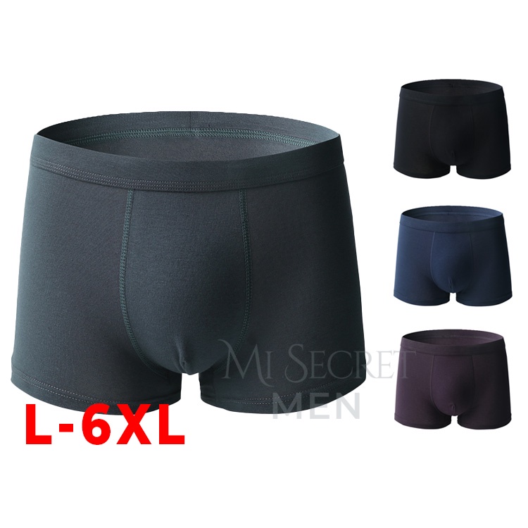 L-6XL Cotton Men Boxer Underwear Men Trunk Briefs Plus Size Seluar Dalam Lelaki Boxer Spender ...