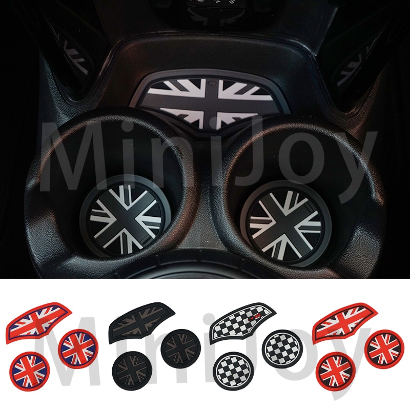 Union Jack Car Cup Pad Groove Coaster Auto Non-slip Mat Pad For Mini ...