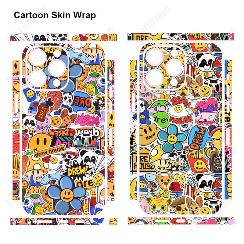 Colorful Decal Skin Compatible for iPhone 14 13 12 Pro Max Cartoon ...