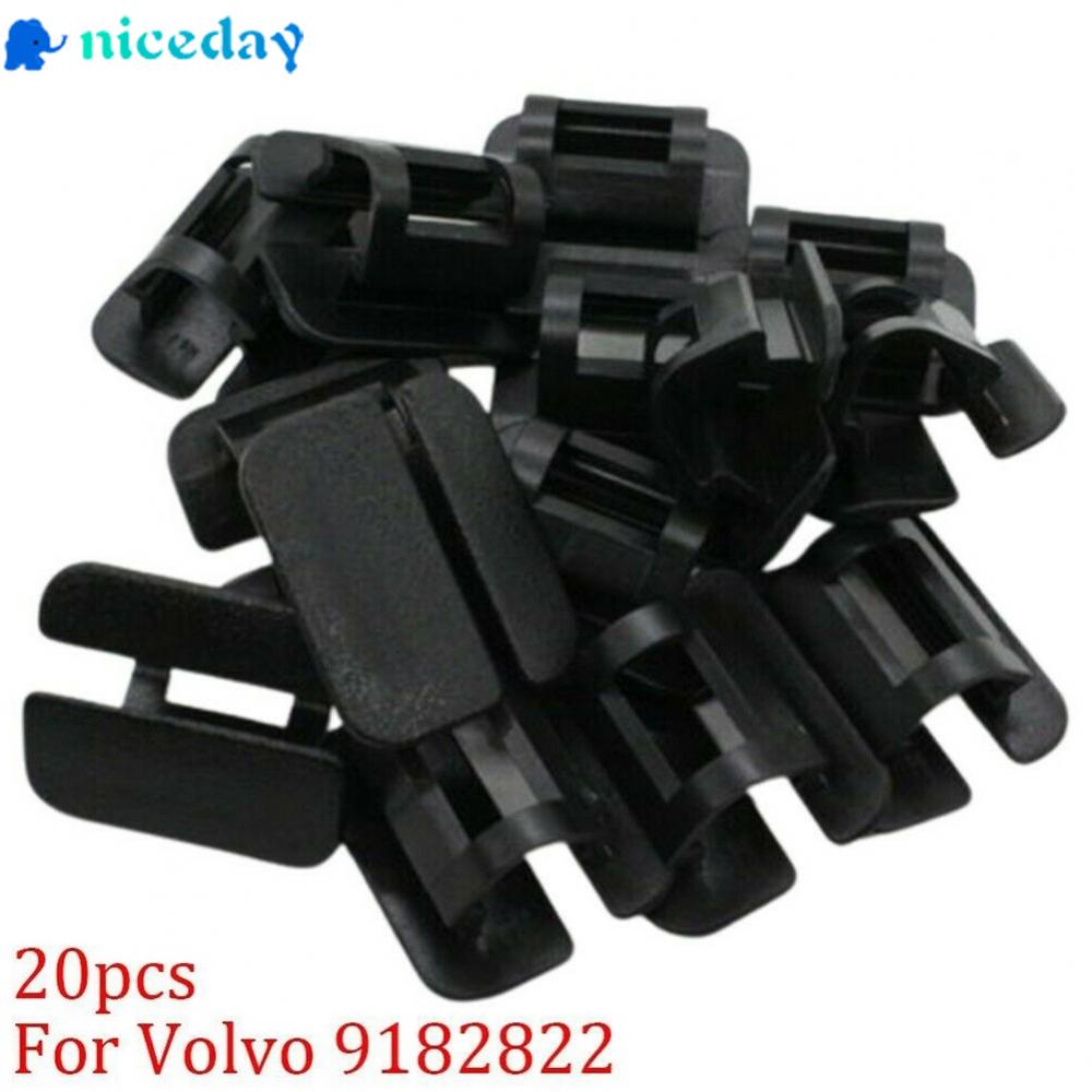 Bonnet Pad Clips Replacement 20 Pcs For Volvo 9182822 Lining Nylon ...
