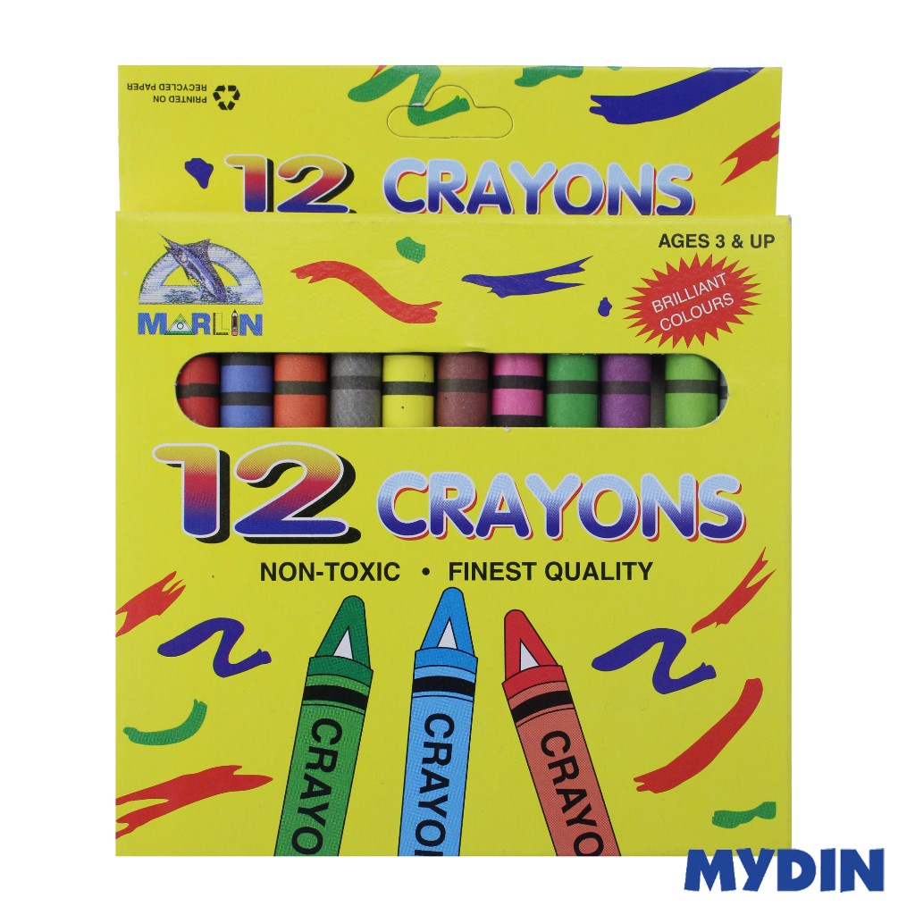 Marlin 12 Crayons 89925 (12pcs) | Shopee Malaysia