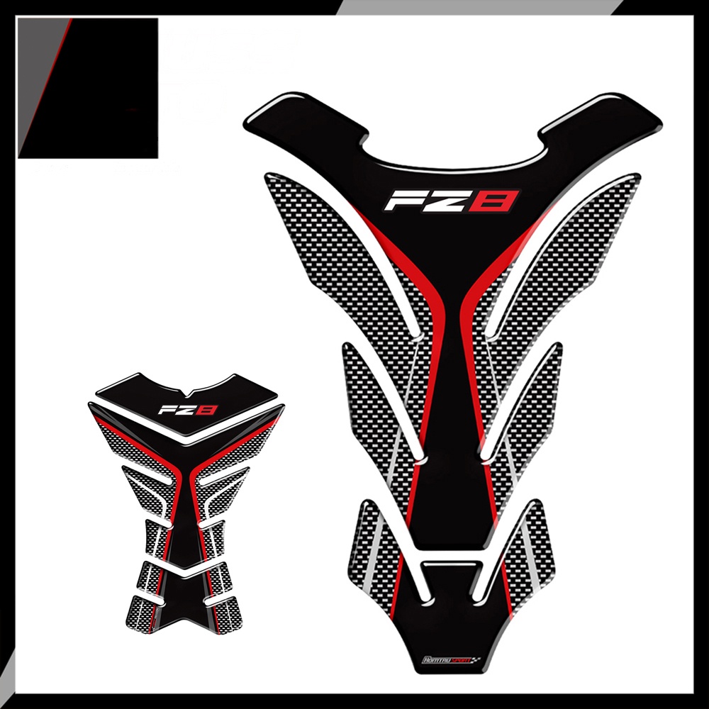 For Yamaha FZ8 Fazer FZ 8 Tankpad 3D Carbon-look Motorcycle Tank Pad ...