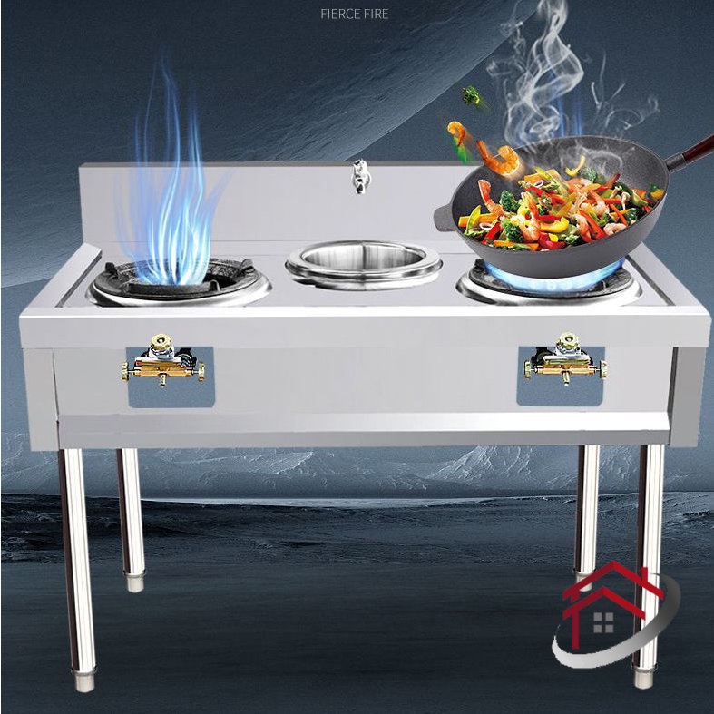 Burner Fire Stove Stainless Steel Gas Stove Rack Double Stove Shelf Gas ...