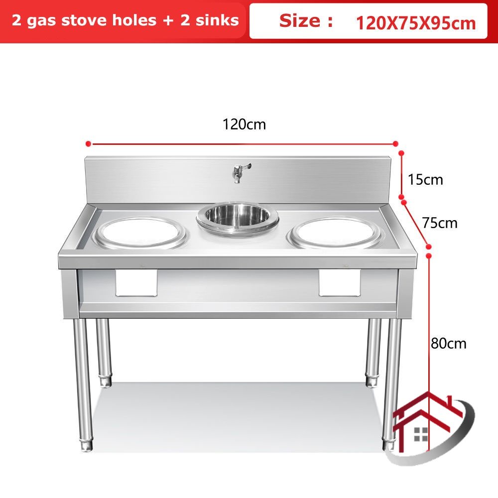 Stainless Steel Gas Stove Shelf Burner Double Stove Fire Stove ...