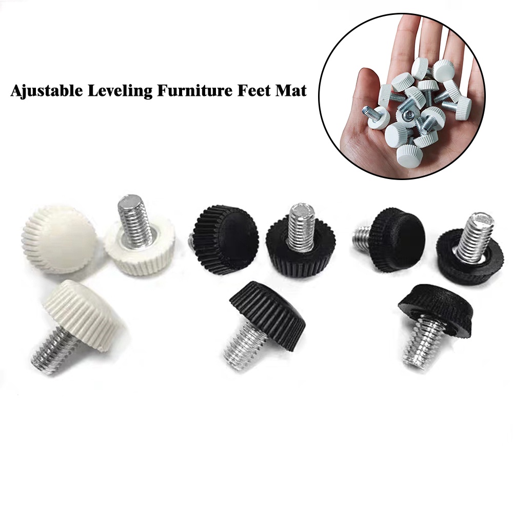 2pcs Ajustable Leveling Furniture Feet Mat M6 Screw-in Base Sofa Chair ...