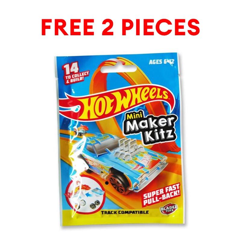 (Free Gift) Hot Wheels Mini Maker Kitz Random Assortments X2 Pieces ...