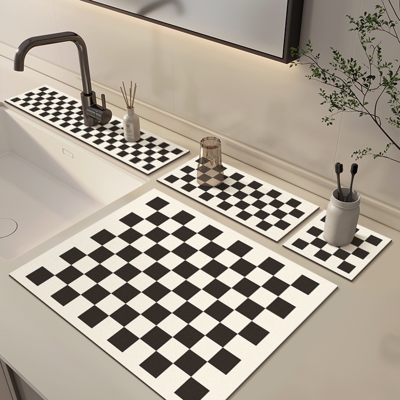 Kitchen Faucet Absorbent Mat Aplash-proof Mat Kitchen Diatom Mud Earth ...