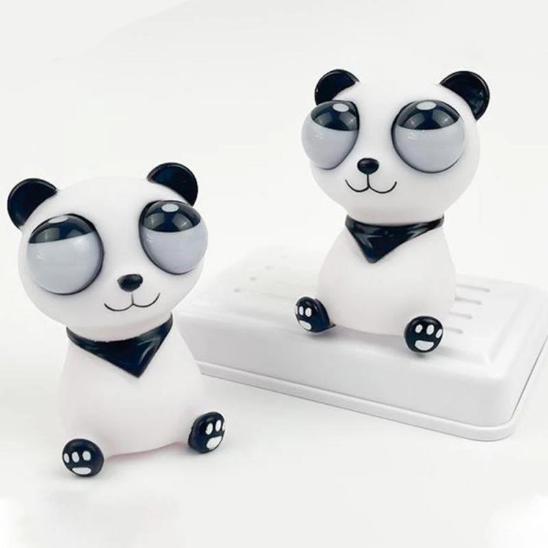 Cartoon Funny Panda Popping Out Eyes Decompression Toy / Cute Little ...