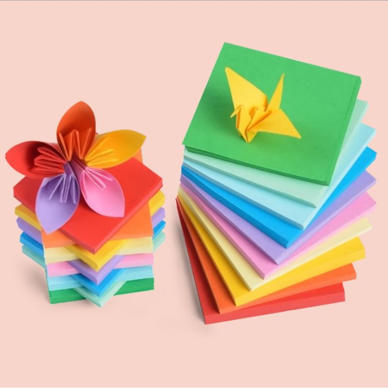 Square color origami Children's handmade colored paper Thousands of ...