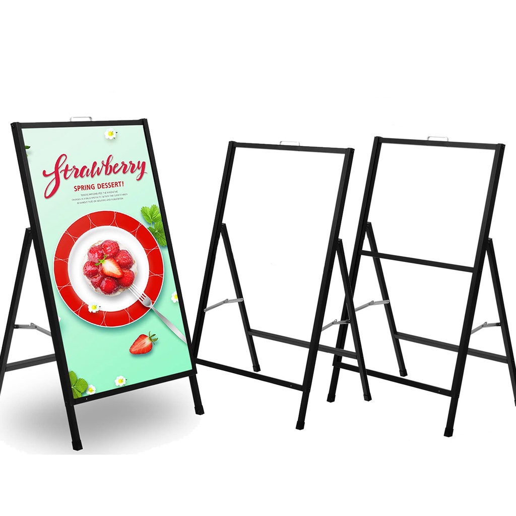 Single Side Metal A Frame Cafe Sign Board Display Poster Stand 60x90cm ...