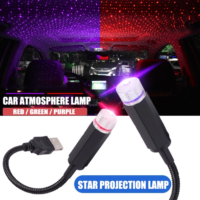 Car Interior Light Auto Mini LED Car Roof Star Night Light Adjustable ...