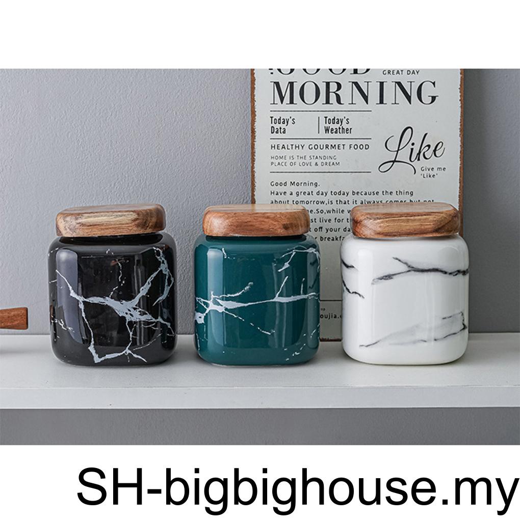 Seasoning Pot Nordic Ceramic Spice Jar Set Salt Storage Box Matte ...