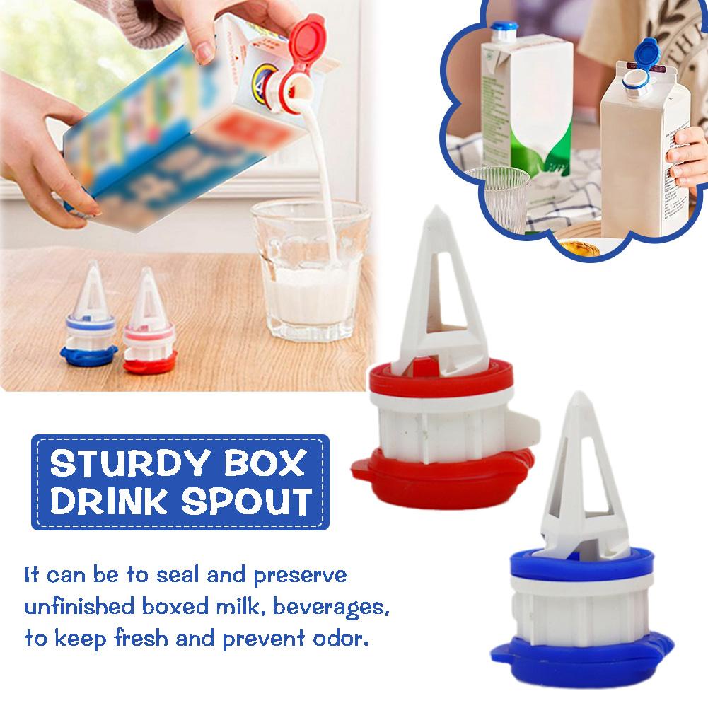 Juice Milk Carton Extended Spout Wide Mout Drink Deflector Box With Lid ...