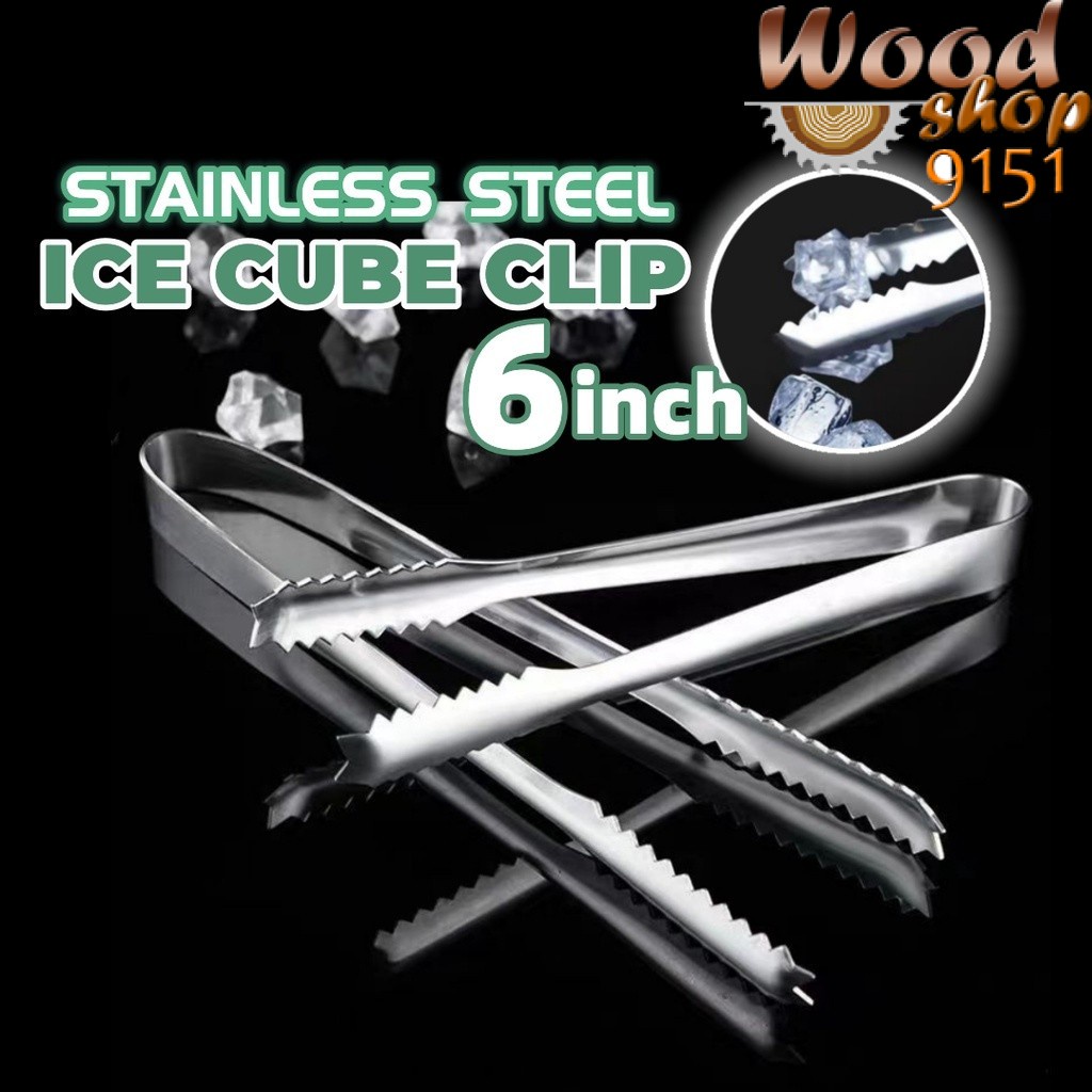 (15cm) Ice Cube Clip Stainless Steel Tongs Clipper Ice Clamp Barbecue ...