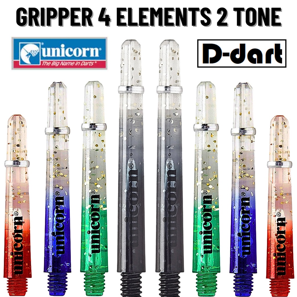 Unicorn Dart Shafts - Gripper 4 Elements two tone Darts Shaft/Stem for ...