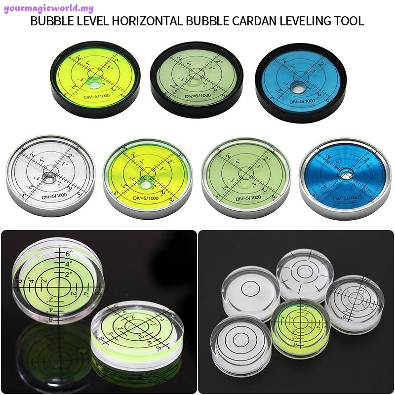 Circular Bubble Spirit Level Surface Green Circle Round Measuring Meter ...