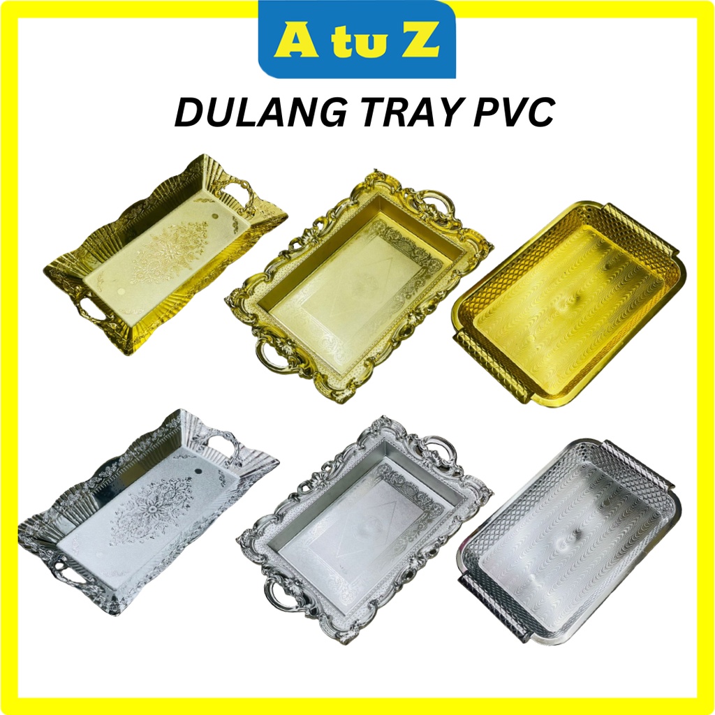 AtuZ Dulang Tray PVC Metallic Gold Silver Grand Opening Ceremony Majlis ...