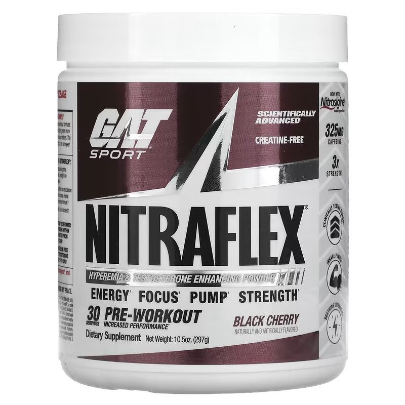 GAT, Sport, NITRAFLEX, Black Cherry, 10.5 oz (297 g) | Shopee Malaysia