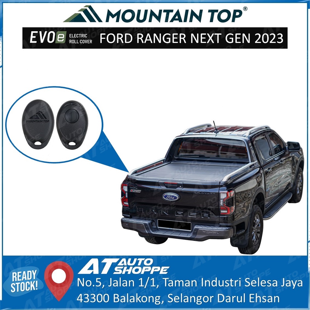 MOUNTAIN TOP EVOE AUTO ROLLER SHUTTER TONNEU COVER FOR FORD RANGER NEXT ...