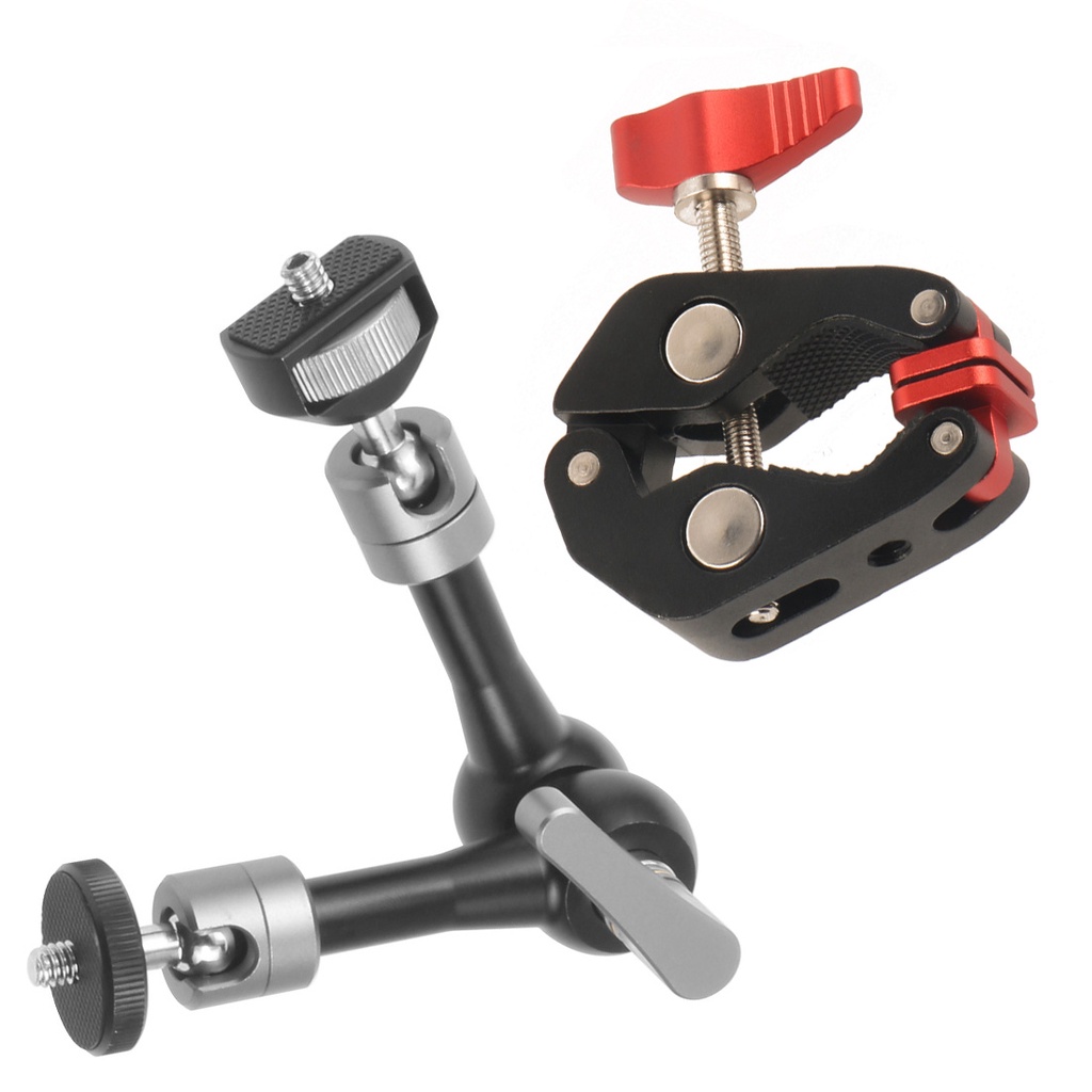 Super Clamp 3/8" 1/4" Mount Articulated Arm Crab Claw Clip for Camera ...
