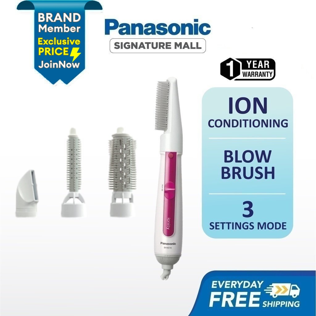 Panasonic 3 Attachments Ion Hair Styler Straightener EH-KE46VP655 ...