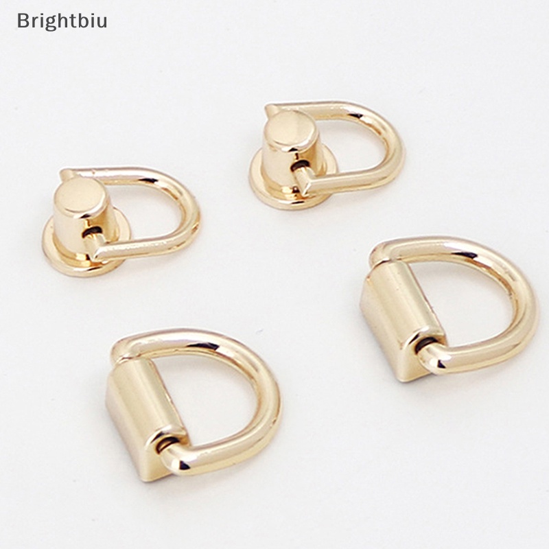 [Brightbiu] 1Pc Metal D Ring Stud Side Clip Buckles Bag Screw Nail ...