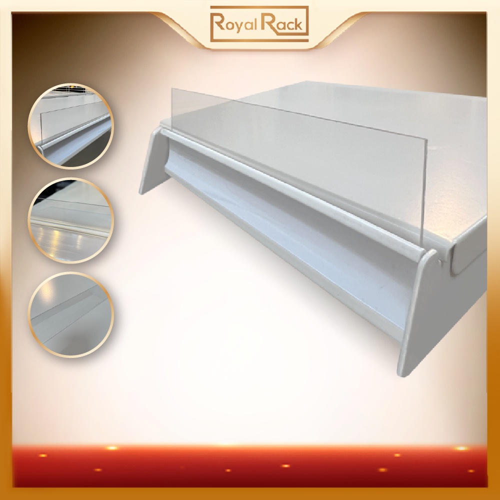RoyalRack Gondola Transparent Acrylic Stopper Retail Rack Rak Kedai ...