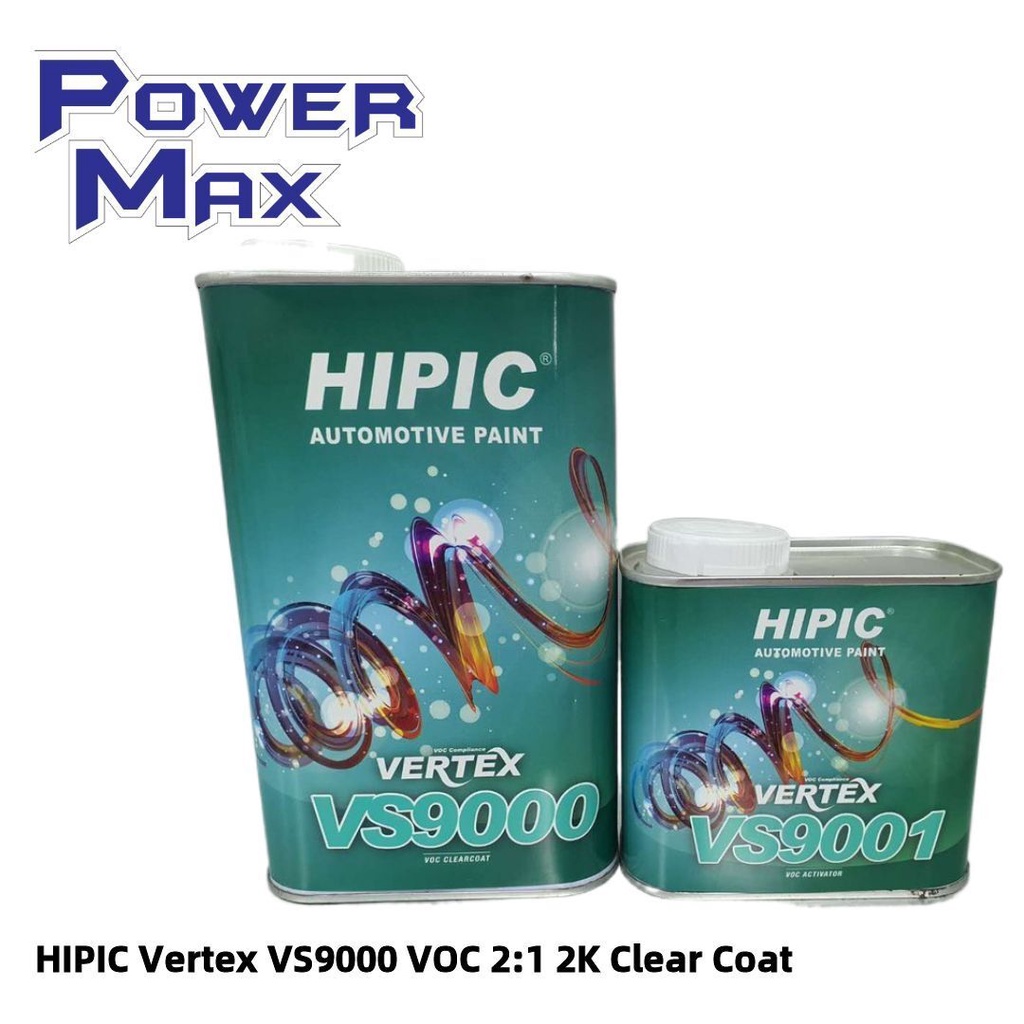 HIPIC VERTEX VS9000 VOC 2:1 2K CLEAR COAT e1Liter With ACTIVATOR e500ML ...
