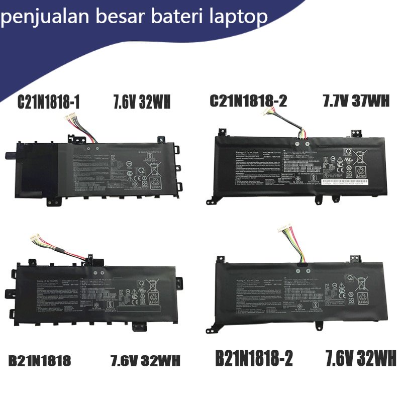 New B21N1818 B21N1818-2 B21N1818-3 C21N1818-1 C21N1818-2 Bateri laptop ...