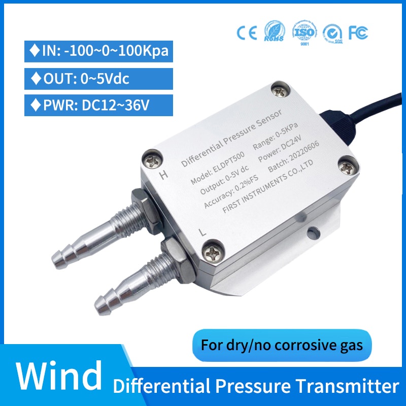 0-5v Differential Pressure Sensor for Air Compressor Pneumatic ...