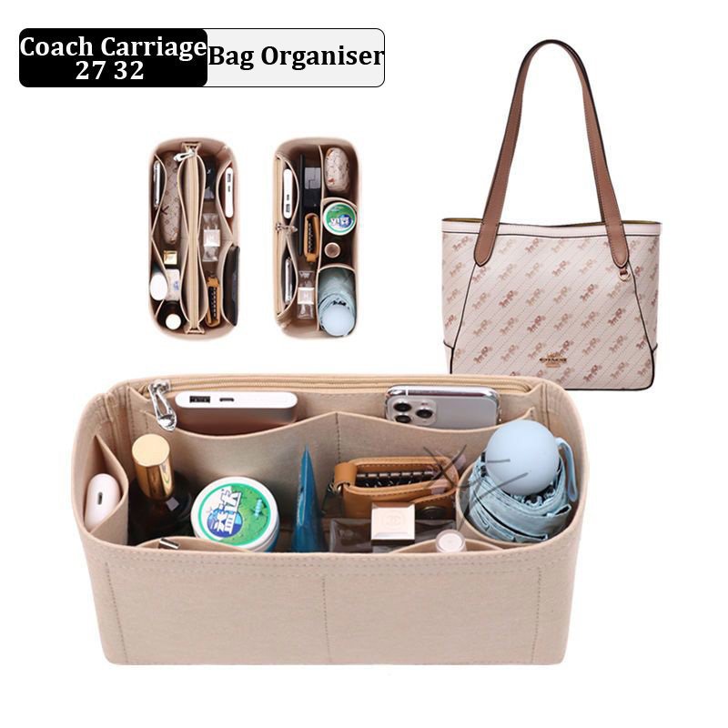 Felt Insert Bag Organizer for COACH carriage 27 32 tote bag partition ...