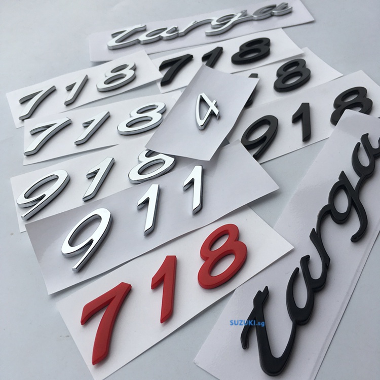 New Porsche 718 logo Cayman T logo Boxster rear rear logo modified 911 ...