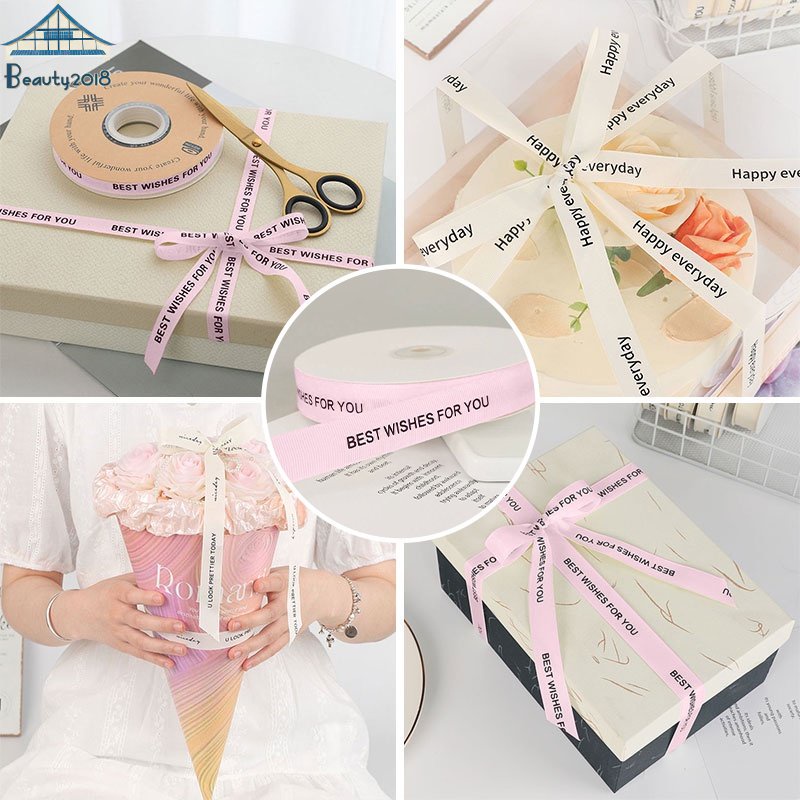 1M Simple Birthday Cake Wrapping Ribbon Flower Bouquet Wrapping Ribbon ...