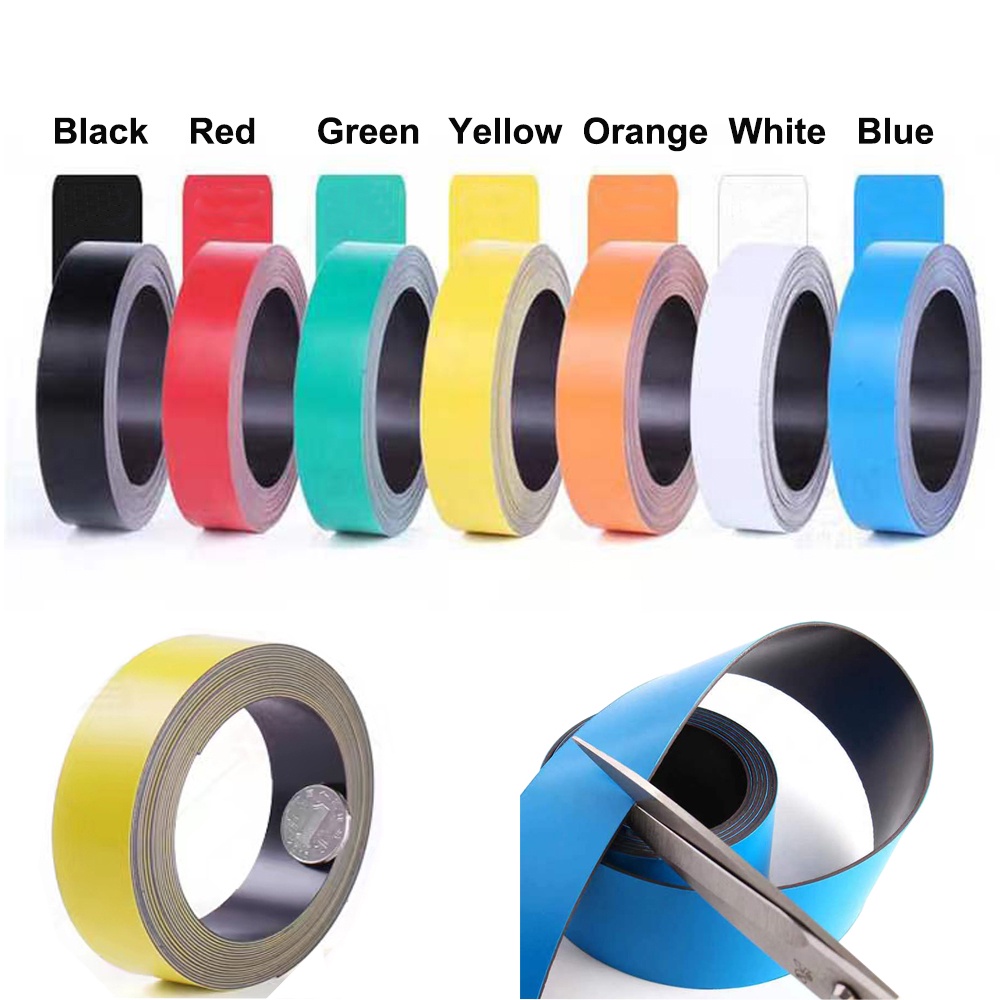 1 Meter Flexible Soft Magnetic Stripe 25x1mm Color Rubber Magnetic ...