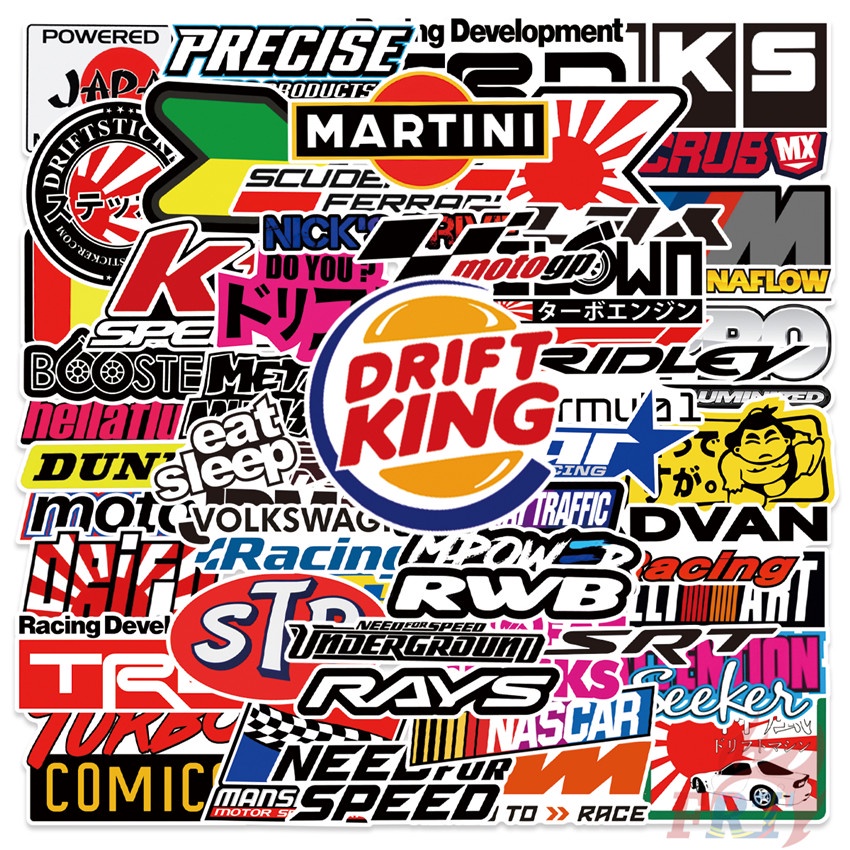 Funny Harajuku Slang . JDM Brand Logo Art Series 01 Stickers 50Pcs/Set ...