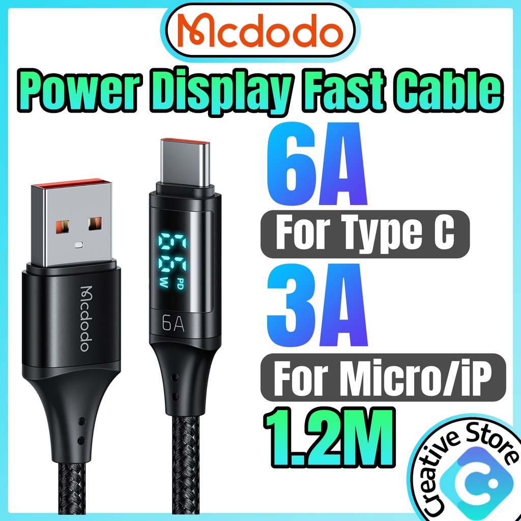 Original Mcdodo Cable Type C PD Type C To Type C Cable 6A Fast Charging ...