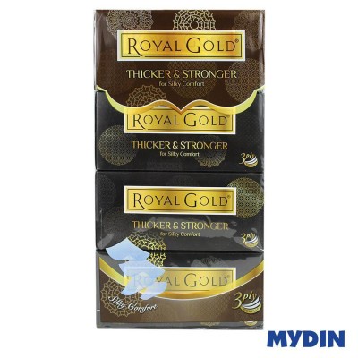Royal Gold Luxurious Facial Tissue (3ply x 4 box x 120’s) | Shopee Malaysia