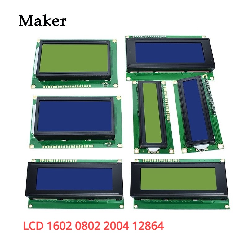 LCD1602 LCD 1602 0802 2004 12864 Module Blue Green Screen 16x2 20X4 Character UNO R3 Mega2560 ...