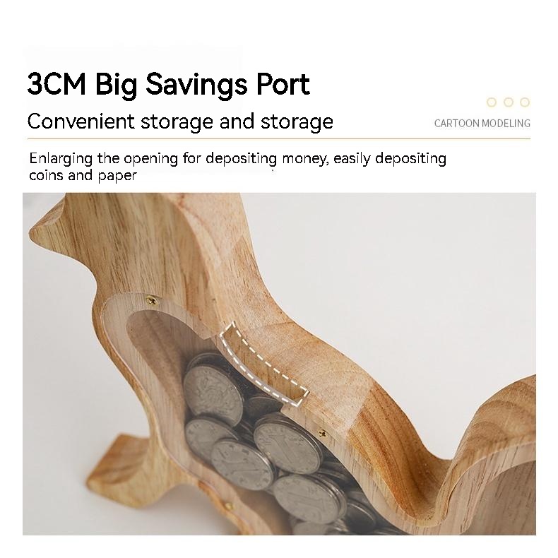 Ready Stock Tabung Duit Wood Piggy Bank For Kids Cute Animal Wooden ...