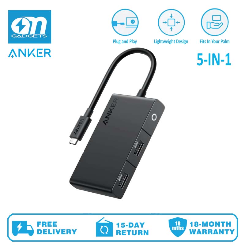 Anker 332 A8356H11 USB-C Hub (5-in-1, 4K HDMI) | Shopee Malaysia