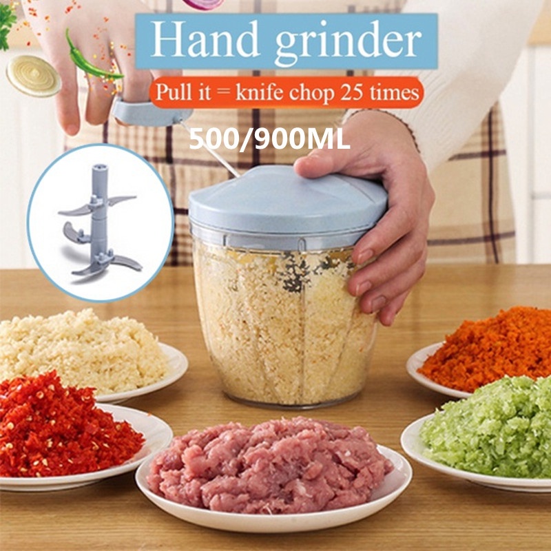 ONION GARLIC CHOPPER / PENCINCANG / HAND GRINDER / BLENDER / PULL ...