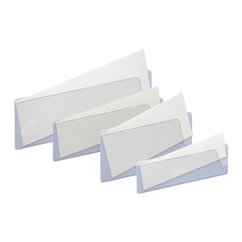10 Pcs PVC Label Holder Card Sleeve with Paper for Warehouse Shelf ...