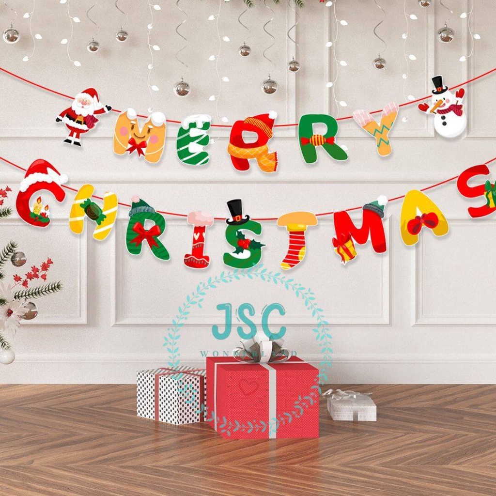 Merry Christmas Banner Christmas Party Banner Xmas Decoration Christmas ...