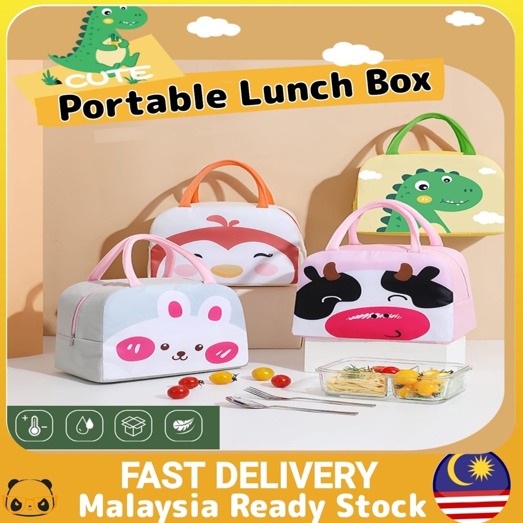 Lunch Box Bag for Kids Adult Cute Cartoon Insulated Portable Reusable ...