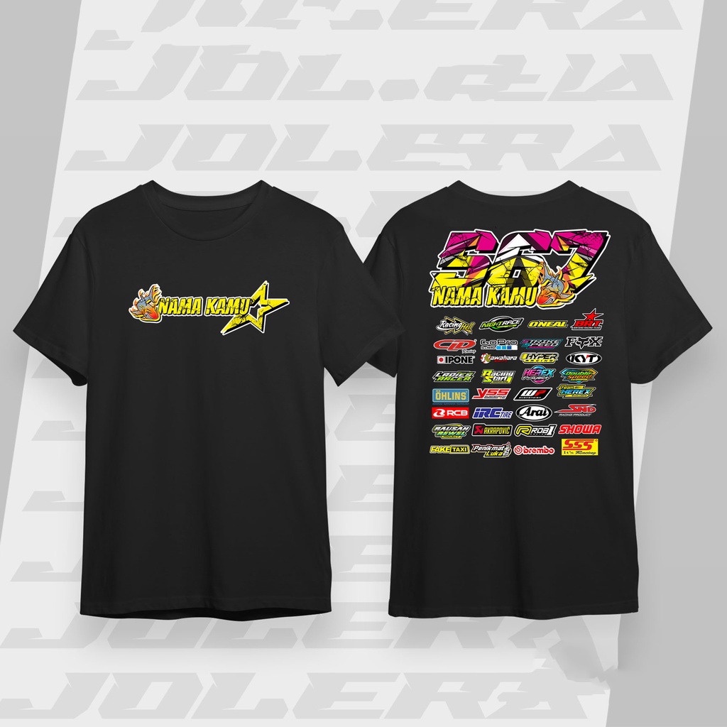 💥Fashion JOLERA Kaos Sablon Racing Free Request Nama Dan Nomor Racing T ...