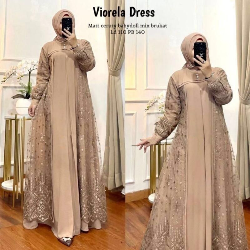 - Viorela Dress Gamis Viorella Muslim Mix Premium All Size Fit To XL ...